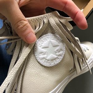Converse | Shoes | Converse Fringe Metallic Sneakers | Poshmark